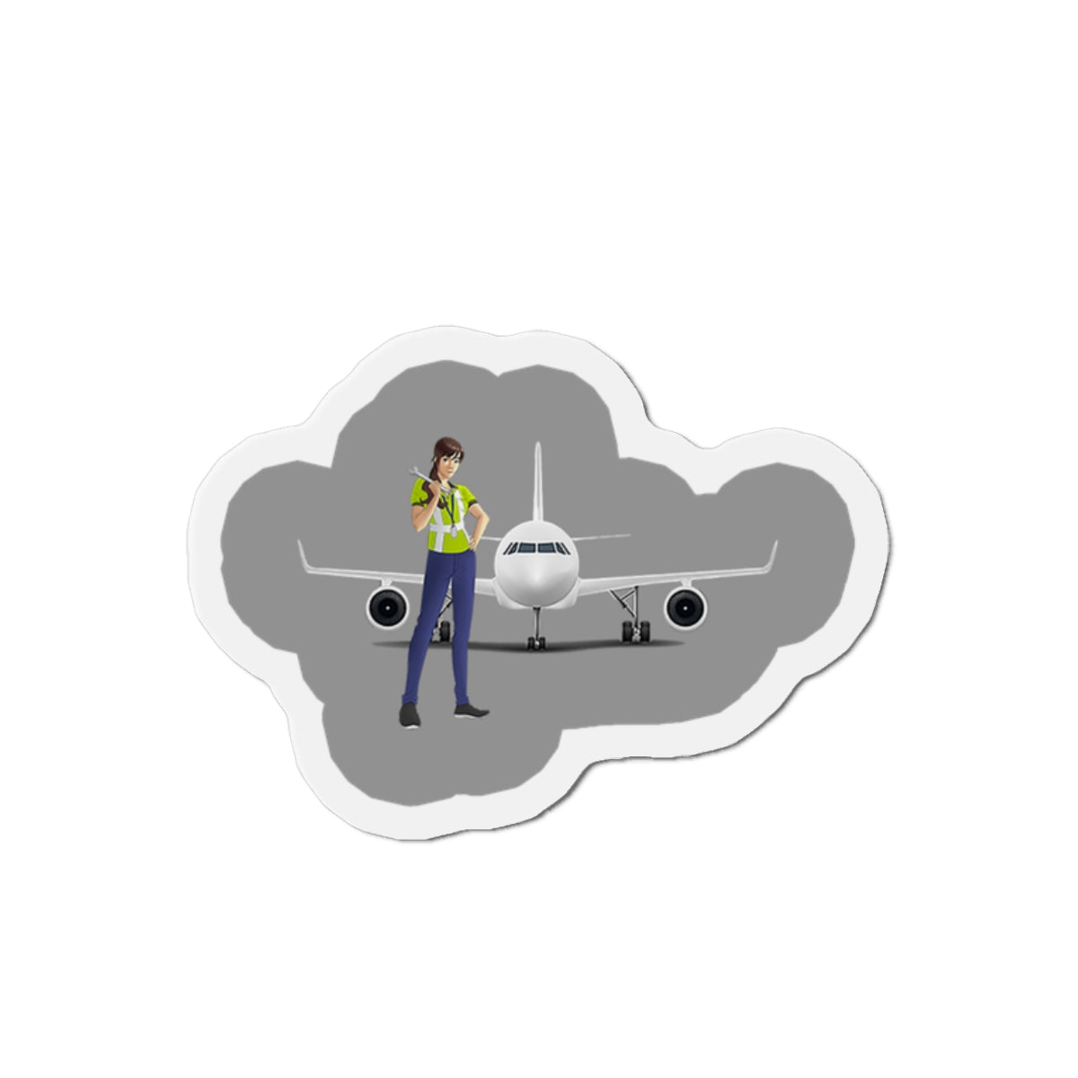 Female Aircraft Technician Magnet – Fix Fly Travel